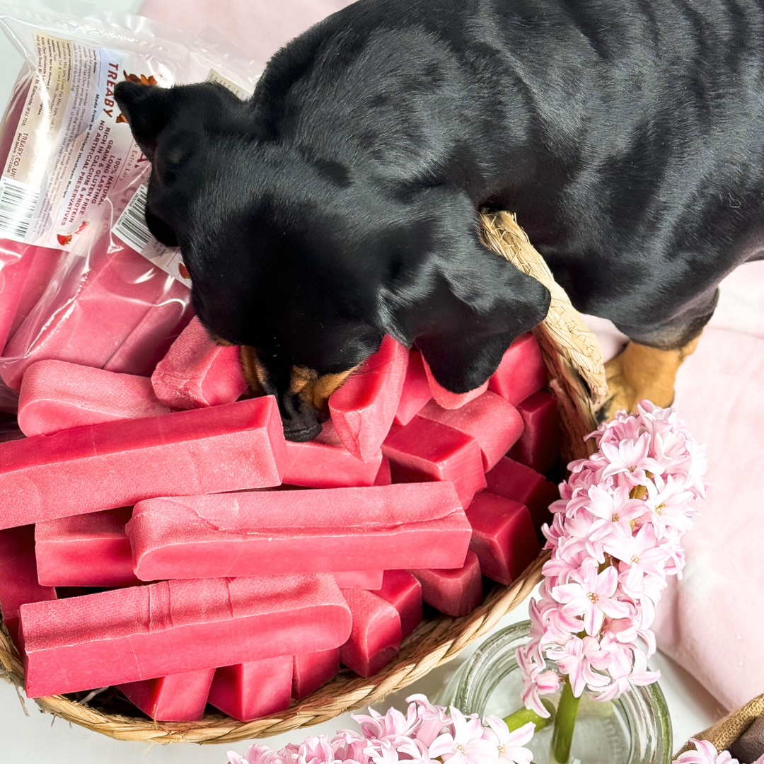 Strawberry Yak Chews for Your Furry Friend – Natural Dog Chew