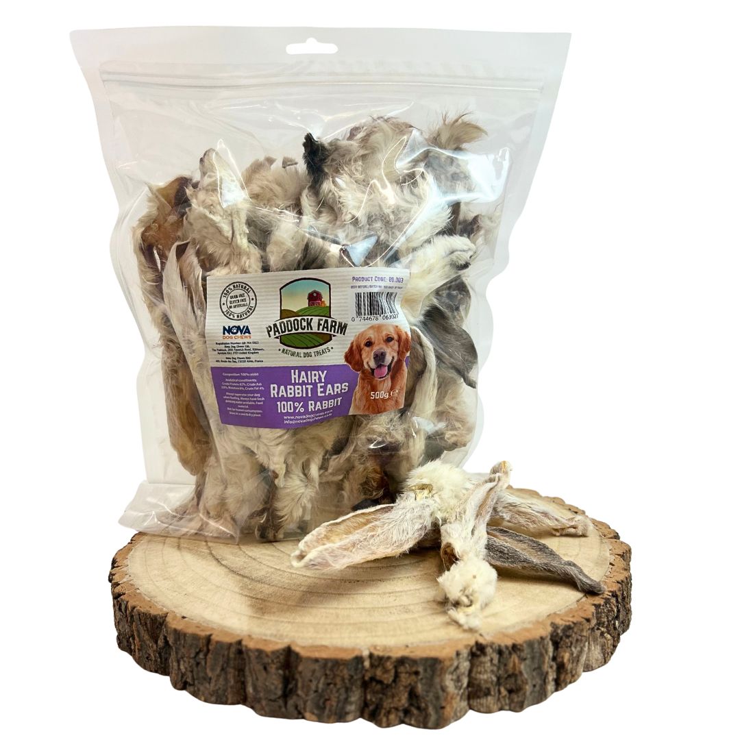 Hairy Rabbit Ears 500g – Natural Dog Chew